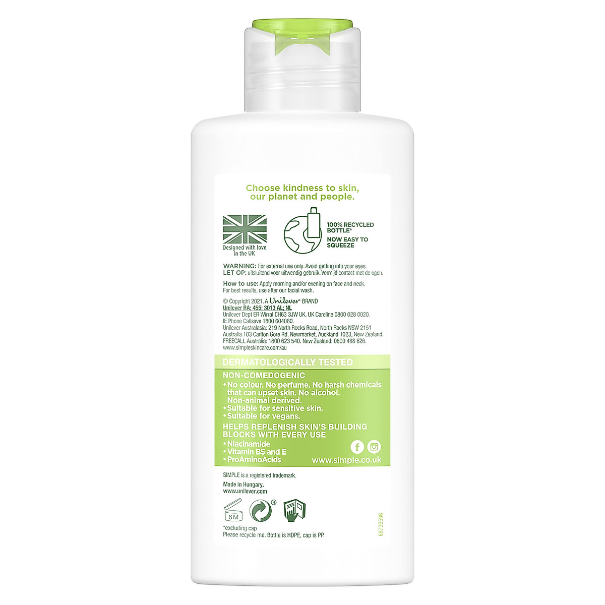 Simple Moisturiser Hydrating Light, 125 ml