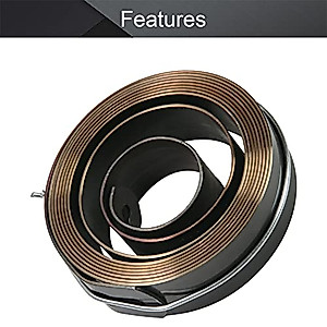 MroMax 1Pcs Drill Press Spring, 0.04" x 0.75" x 70.87" Quill Spring Feed Return Coil Spring Assembly, 1 x 19 x 1800mm Drill Press Spring Spring Steel Chemical Blackening Finish