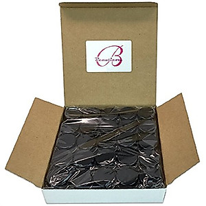 50 New empty 5 Gram (0.17 oz) Acrylic Round Jars - BPA Free Plastic Containers for Cosmetic, Lotion, Cream, Makeup, Bead, Eye shadow, Rhinestone, Samples, Pot, 5g/5ml (Black Lid 50 Jars)