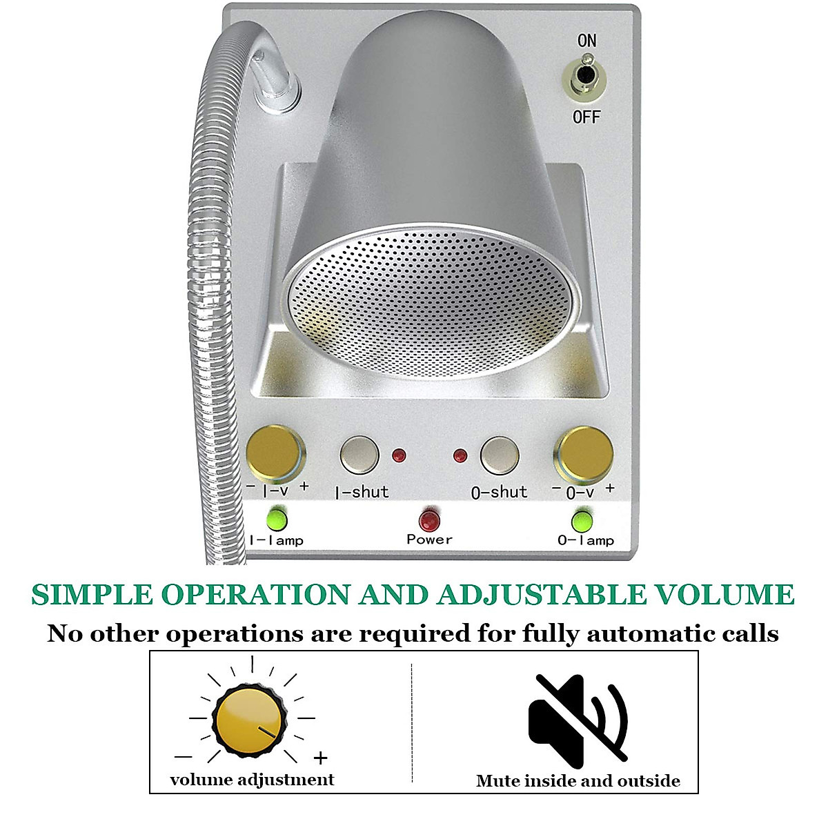 Retekess TW105 Window Speaker,Window Intercom,High Power Speaker,Noise-Free Function,Intercom Speaker for Business, School, Medical Center