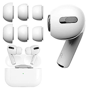 Miayaya Earbuds Eartips Fit for AirPods Pro 3 2019 Earplugs Replacement Anti Slip Soft Silicone Cover Case Earphone Ear Tips Buds Dustproof Silica Gel Large Medium Small Durable Comfortable 3 Pairs