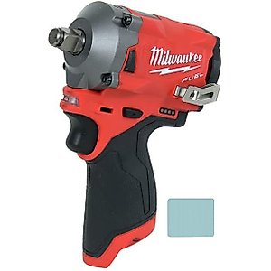 Milwaukee M12 FUEL 12V Lithium-Ion Brushless Cordless Stubby 1/2 in. Impact Wrench (Tool-Only) + Accessory