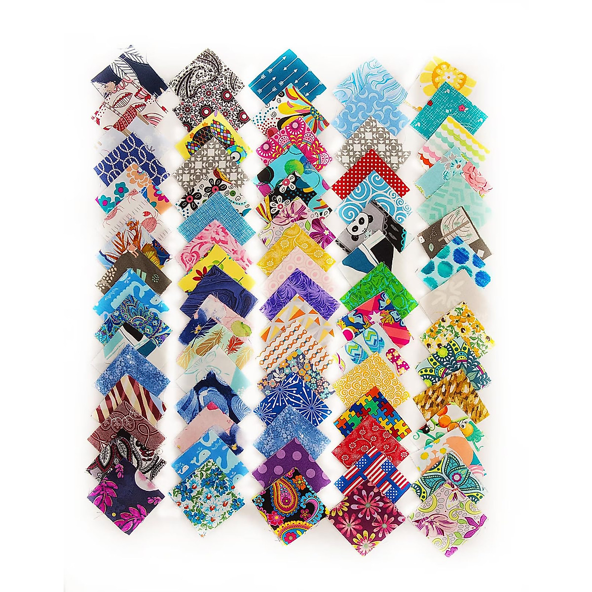 200 Assorted Pre Cut Charm Pack 2.5" Squares