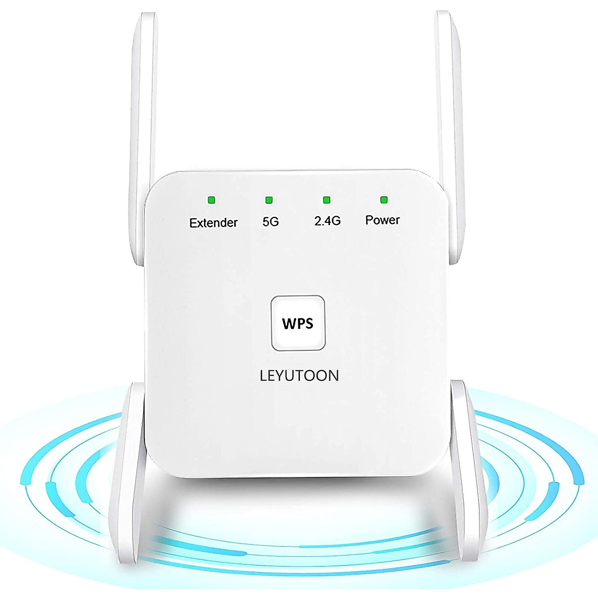 2022 WiFi WiFi Range Extender - 1200Mbps WiFi Repeater Wireless Signal Booster, Dual Band 2.4G and 5G Expander, 4 Antennas 360° Full Coverage, Extend WiFi Signal to Smart Home Devices（ 1203H04 White）
