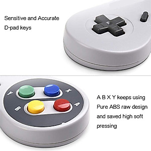 Cotchear 2 Packs USB Wired Controller for for Classic Super Nintendo NES SNES Game Pads for Windows PC Computer Control
