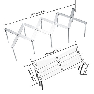 2 Pcs Pot Lid Holder, Pots and Pans Organizer for Cabinet, Adjustable Pot Lid Organizer, Stainless Steel Pot Lid Plate Organizer Rack Holder for Kitchen Pantry Organization, with 6 x Adhesive Hooks