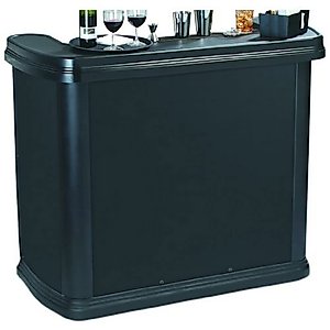 Carlisle FoodService Products Maximizer Portable Travel Bar Table with Locking Casters for Catering, Buffets, Restaurants, Ldpe, 56 X 26.5 X 48.5 Inches, Black