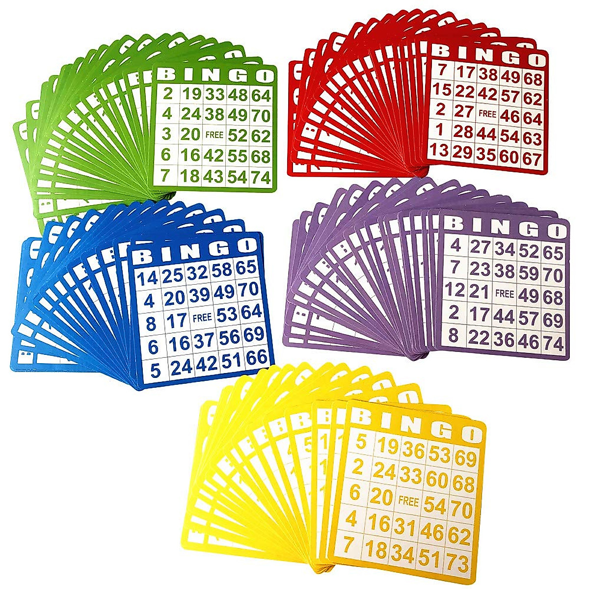 Yuanhe 100 Bingo Game Cards,Bingo Set, Kids Party Paper Card Games, School Classroom Family Gathering Activity, Casino Trip