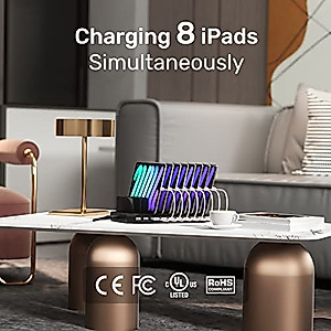 Unitek USB Charging Station for Multiple Devices, Charger Organizer Stand Dock with Dividers, Quick Charge 3.0 Compatible for Smartphone, Tablet, iPad and Other Electronics