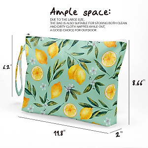 Cosmetic bags, toiletries bags, waterproof large capacity travel makeup bags, zipper bags favored by women, girls, moms, wives, sisters, friends, lemon decoration lemon parties