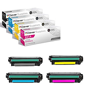 CS Compatible Toner Cartridge Replacement for HP M775 CE340A Black CE341A Cyan CE342A Yellow CE343A Magenta HP 651A LJ Enterprise 700 Color MFP M775D 4 Color Set