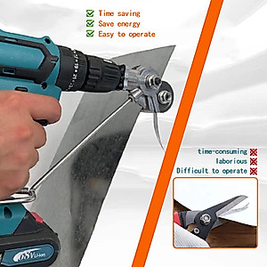 IHZZ Electric Drill Shears Attachment Cutter Nibblers, Metal Cutter, Sheet Plate Nibbler Safe and Durable Accessory for Cutting, (DZT-01A)