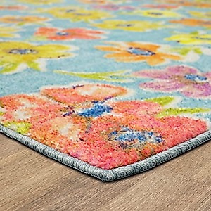 Mohawk Home Scatter Blooms Blue 3' x 5' Area Rug