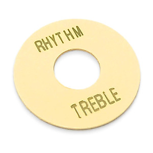 Vintage Forge Cream with Gold Rhythm Treble Switch Washer Toggle Ring Plate Compatible with Gibson Les Paul SG Guitar SWR10-CRM