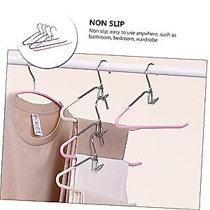 Zerodeko 4pcs Coat Hanger metalskirt Hangers Pants Clothes Hangers Multi-Layer Drying Hanger Metal Hanger Multi-Functional Pants Rack Skidproof Clothes Hanger Non-Slip Home Pants Dipping