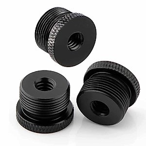 Mic Stand Adapter 1/4 Female to 5/8 Male Screw Thread Adapter Tripod Screw Adapter (3 PCS)