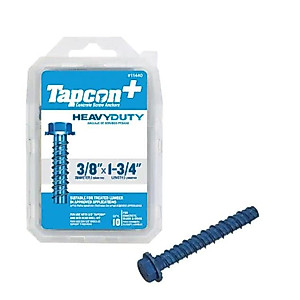 Tapcon+ 3/8 in. x 1-3/4 in. Heavy Duty Screw Anchors 10CT, Blue