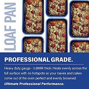 Granitestone Blue Nonstick 9.7in x 5.75in x 2.8in Loaf Pan, Oven Safe up to 500F, Dishwasher Safe