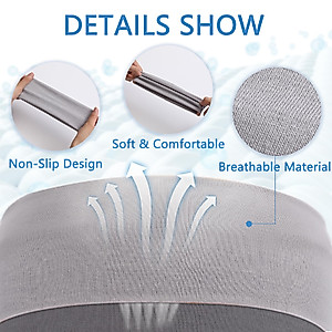 7 PCS Assorted Women's Headbands - Soft Fabric Hair Bands for Thick and Thin Hair, Cloth Headbands for Yoga, Casual Outfits and Workouts