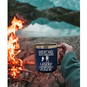 AMAZPRINTS Gifts for dad from Daughter, Son, Kids - Dad Gifts for Fathers Day, Christmas - Father gifts from Kids - Dads Birthday Gift - 14oz Stainless Steel Dad Coffee Mug – Insulated