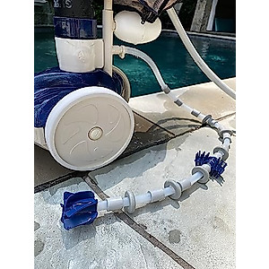 Swasher PRO No Spray- Tail Sweep Hose for Polaris/Pentair Pool Cleaner - Replaces Existing Hose with a Durable Rotating Flexible Scrubber and Brush to Improve Cleaning - NO FOAM to Replace