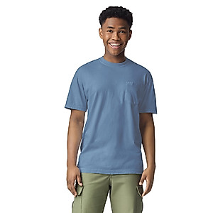 Comfort Colors Adult Short Sleeve Pocket Tee, Style G6030, Blue Jean, Medium