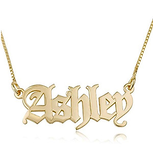 Beleco Jewelry Old English Name Necklace Custom Made Any Name