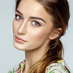 JOERICA 16G Tragus Forward Helix Cartilage Earrings Studs Clear Labret Studs Lip Rings Monroe Piercing Jewelry 6mm 1/4"