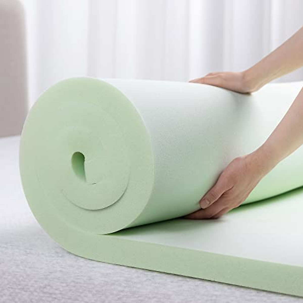 ZINUS 1.5 Inch Green Tea Memory Foam Mattress Topper, Pressure-Relieving Layers, CertiPUR-US Certified, Twin