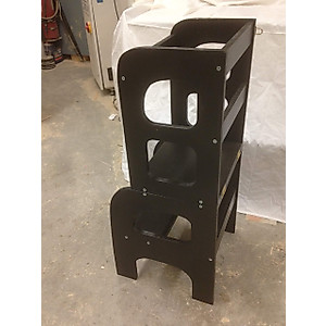 Exception Woodcrafts Convertible Tower,Convertible Helper tower - table/chair Step'n'Sit all-in-one, Montessori learning stool, kitchen step stool