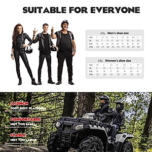 JFG RACING ATV Foot Rest 4 Wheeler Foot Pegs Rear Passenger Folding Anti-Slip Footrests Universal For Polaris Sportsman Scrambler Foreman Fourtrax Grizzly CFMOTO Cforce