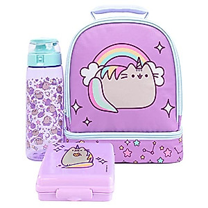 Pusheen Lunchbox Unicorn Purple Lunch Bag Bottle and Snack-pot One Size