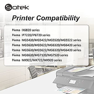 Sotek 251XL 251 XL C A K E Ink Cartridges 3 Color, Work with Pixma mx922 MG7520 MG7120 MG6620 MG5620 iP8720 MG6420 MG6320 MG5420 iP7220 (C/M/Y)