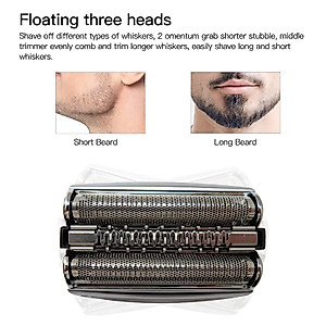 Upgraded 70S Silver Series 7 Electric Shaver Replacement Heads w/Sealed Packaging for Br-aun Pulsonic Series 7 ：7840s 7865cc 7898cc 7842s 7850cc 7855cc 7865cc 7880cc 7867cc