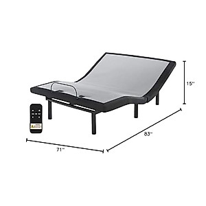Signature Design by Ashley Head-Foot Adjustable Power Mattress Base with Remote Control, California King