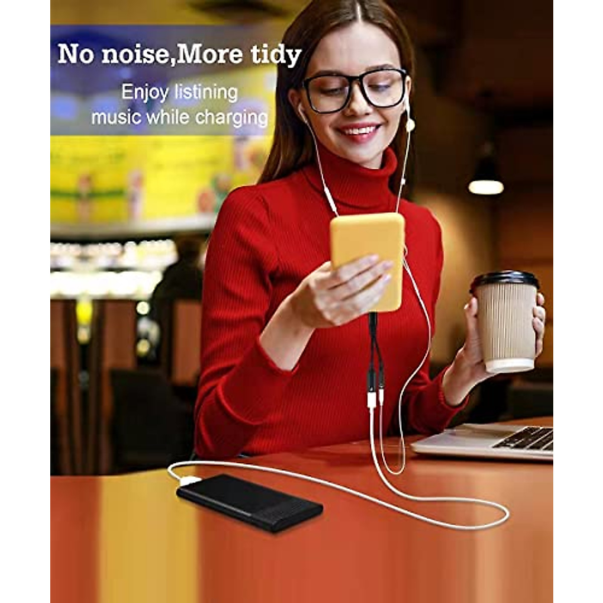 Vcddom Upgraded 2 in 1 USB C to 3.5mm Headphones Adapter with PD Fast Charging Compatible for Pixel 5 4 3 2 XL, Galaxy S22 S22+ S21 S21+ S20 Note20, iPad Pro 2018 and More