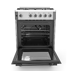 PremiumLevella 24" Gas Range with 4 Burners and 2.7 Cu. Ft. Oven Capacity (Stainless)