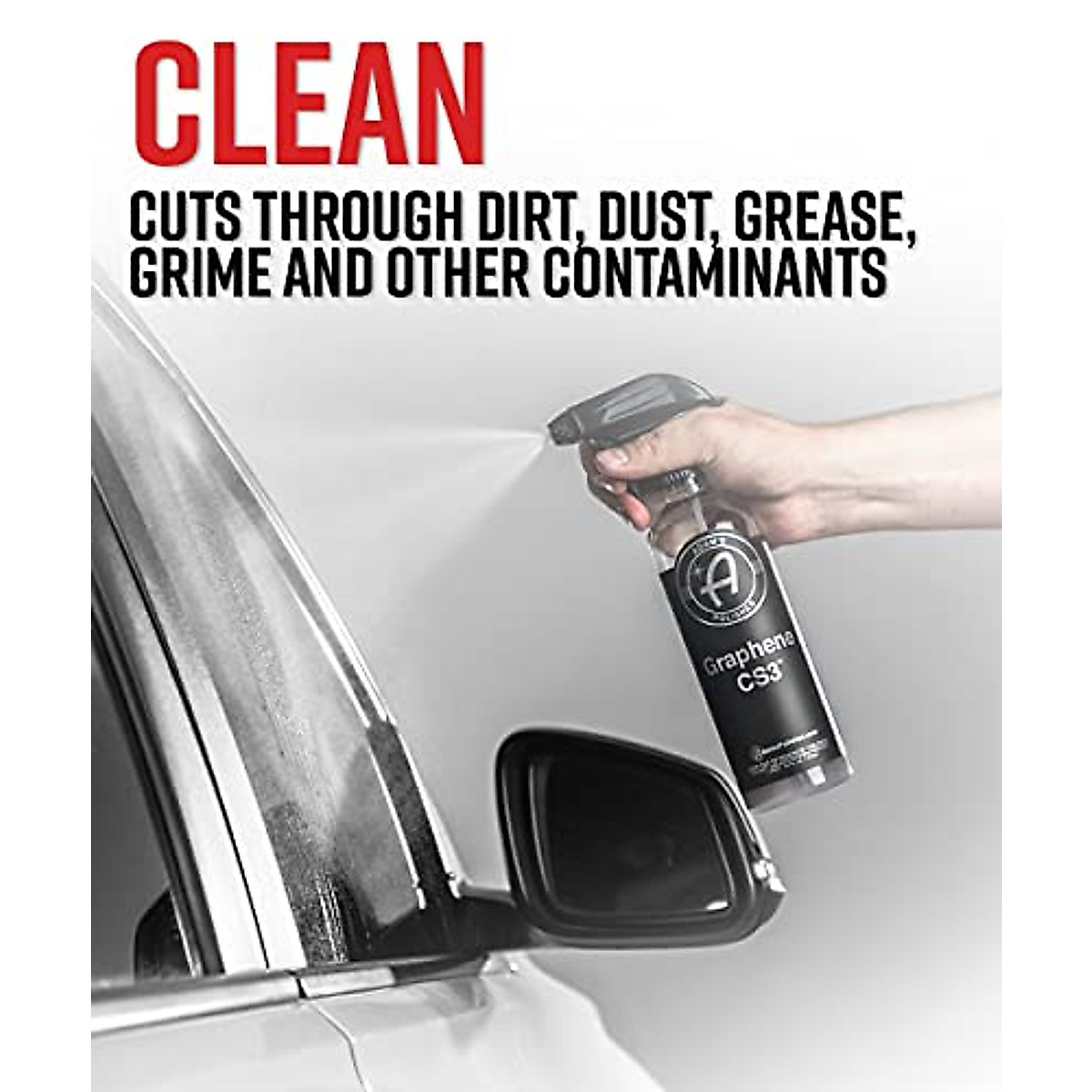 Adam's Graphene CS3 (16oz) - Graphene Waterless Wash Ceramic Spray Coating Detail Spray | High Gloss Car Wash Cleaning Spray for Car Detailing | RV Boat Motorcycle