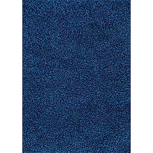 nuLOOM Marleen Contemporary Shag Area Rug, 4' x 6', Navy