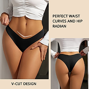 BAJAOEY Seamless Underwear Women,Cheeky Underwear for Women Soft No Show Bikini Panties for Women Hipster 5 pack S-XL