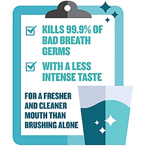 Listerine Zero Cool Mint Mouthwash For Fresh Breath And To Kill Bad Breath Germs, 500 ml, 16.9 Fl Oz