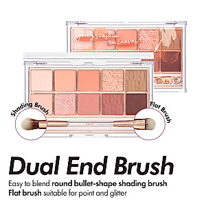 CLIO Pro Eye Shadow Palette, Matte, Shimmer, Glitter, Pearls, Highly Pigments, Long-Wearing (015 SPRING SUNSHUINE ON CANVAS)