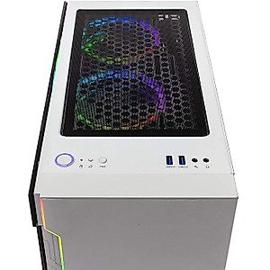 SkyTech Archangel Gaming Computer PC Desktop - Ryzen 5 3600 6-Core 3.6GHz, GTX 1660 Ti 6G, 500G SSD, 8GB DDR4 3000, RGB, AC WiFi, Windows 10 Home 64-bit, White