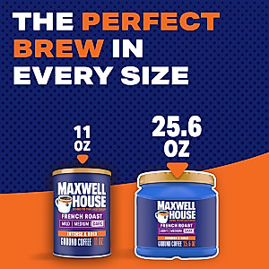 Maxwell House French Roast Dark Roast Ground Coffee (25.6 oz Canister)