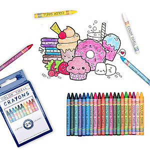 Color Swell Bulk Crayon Packs - 36 Boxes of 24 Vibrant Colored Crayons of Teacher Quality Durable Bulk Crayons for Classroom and Home