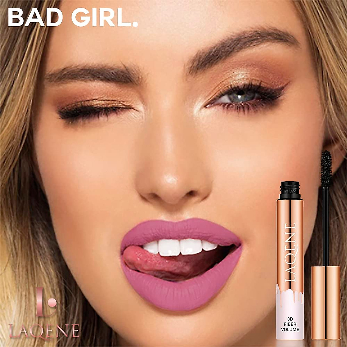 LAQENE Luxury Line: Mascara - Nourishing & Fabulous. Makes You Look Unforgettable. Smooth and Creamy Texture. Long Lasting Black Waterproof - Vegan And Cruelty Free.