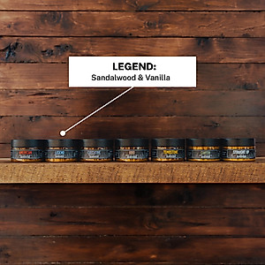 Live Bearded Beard Butter, 3 fl oz - Made in the USA - All-Natural Leave-in Conditioner and Softener with Shea | Legend Scent - Sandalwood, Vanilla