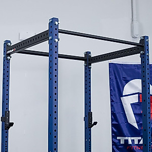 Titan Fitness T-3 Series Blue Tall Power Rack, 36in Depth, Weight Plate Holders, 1,100 LB Capacity Cage for Weightlifting and Strength Training