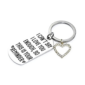 Valentine's Day Gift for Women for Boyfriend Girlfriend Adults Christmas Gifts for Husband Wife Couples I Love You More Keychain Cute Gifts from Husband Him Wife Her Presents