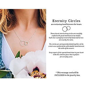 HOPE LOVE SHINE Eternity Circles Mom to Be Necklace - Sterling Silver Necklace - Ideal Gifts for New Mom, Expecting Mom, First Time Moms - Mothers Day Gift, Sterling Silver